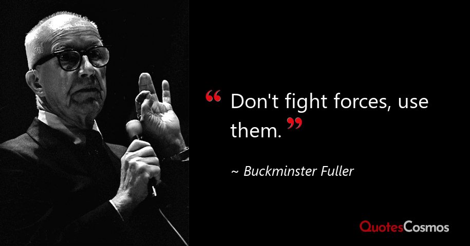 “Don't fight forces, use them.” Buckminster Fuller Quote