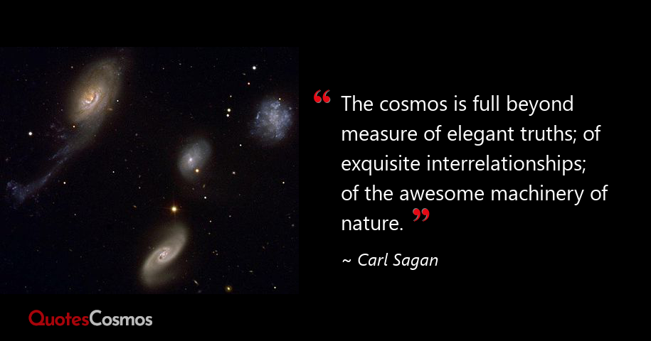 “The cosmos is full beyond measure of…” Carl Sagan Quote