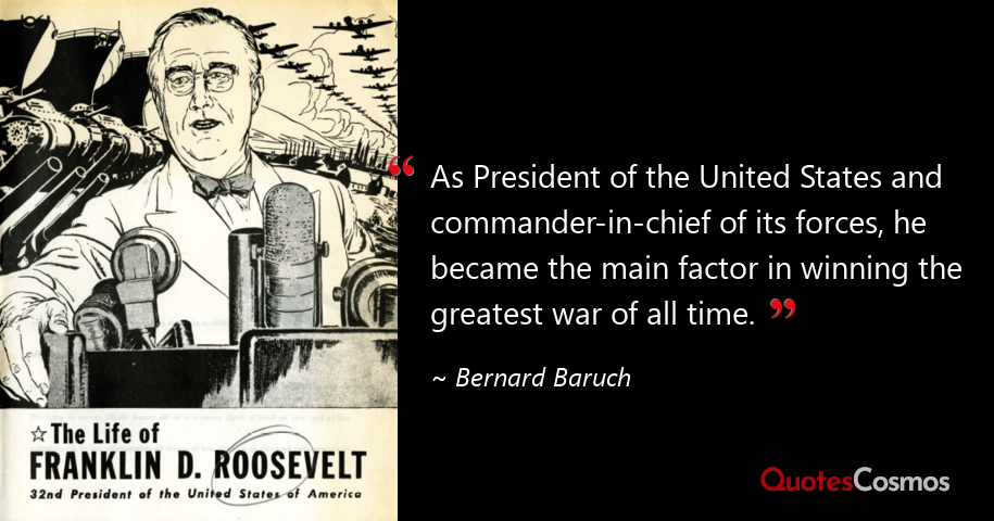 “As President of the United…” Franklin D. Roosevelt Quote