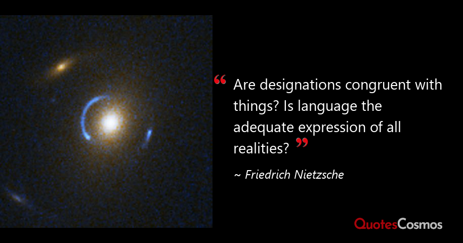 “Are designations congruent with…” Friedrich Nietzsche Quote