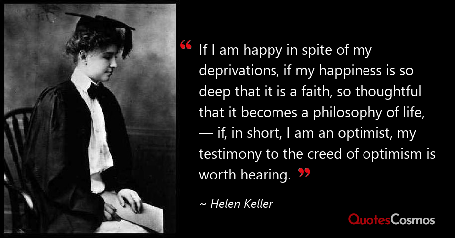 Helen Keller Quotes Optimism