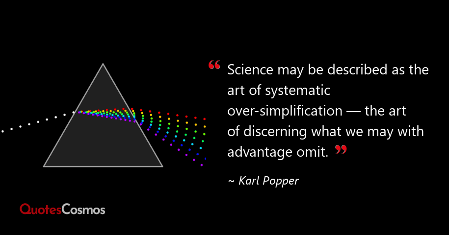 “Science may be described as the art of…” Karl Popper Quote