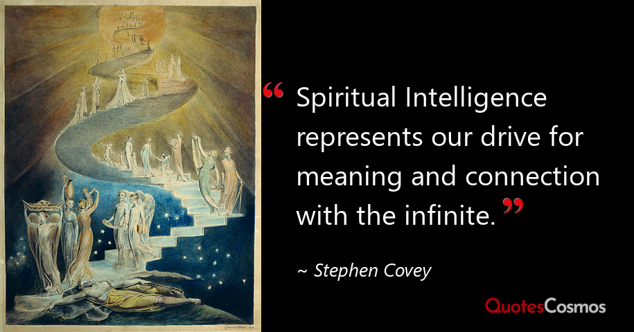 “Spiritual Intelligence represents our…” Stephen Covey Quote