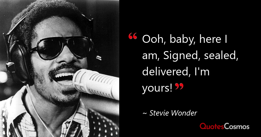 Stevie Wonder Signed Sealed Delivered